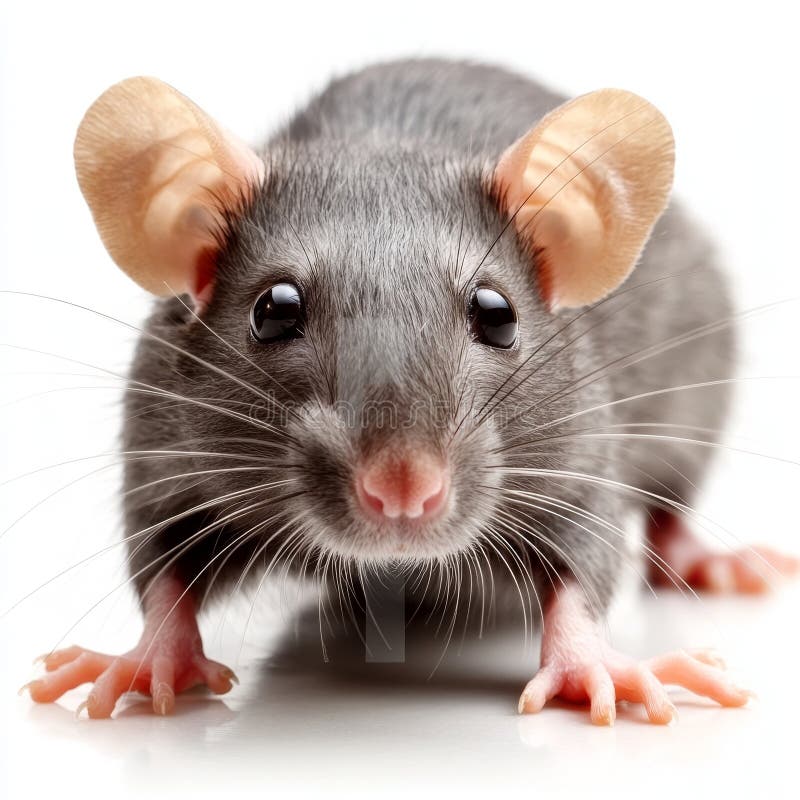 Isolated Brown Rat Pink Ears Tail No Background Stock Photos - Free ...