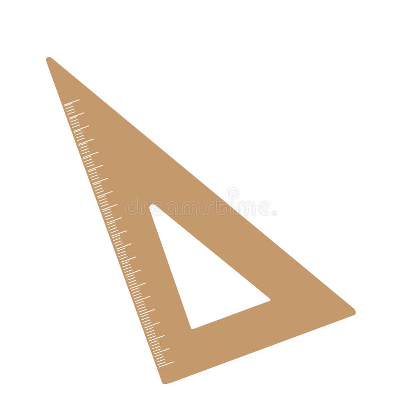 Isolated brown ruler stock vector. Illustration of horizontal - 153594039