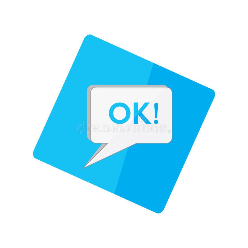 Isolated Bubble Chat with an Ok Message Stock Vector - Illustration of ...