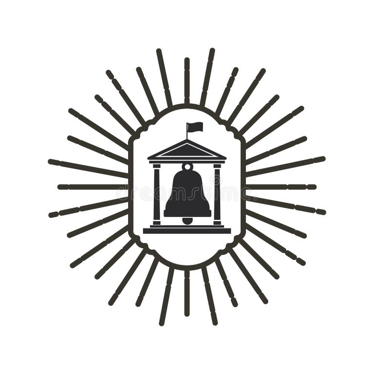 Isolated Building and Bell of School Concept Design Stock Vector ...