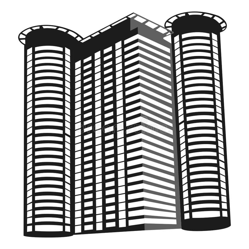 Isolated Building Silhouette Stock Vector - Illustration of object ...