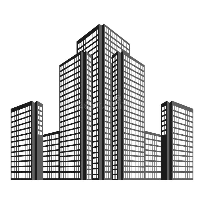 Isolated Building Silhouette Stock Vector - Illustration of silhouette ...