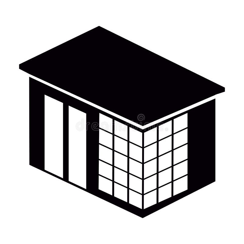 Isolated Building Silhouette Stock Vector - Illustration of downtown ...