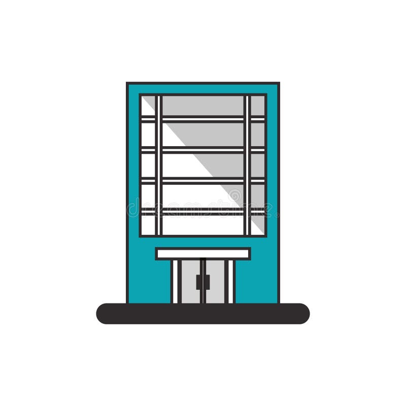 Isolated Building with Windows Design Stock Illustration - Illustration ...
