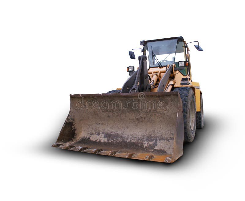 Isolated bulldozer stock photo. Image of industry, excavator - 25516576