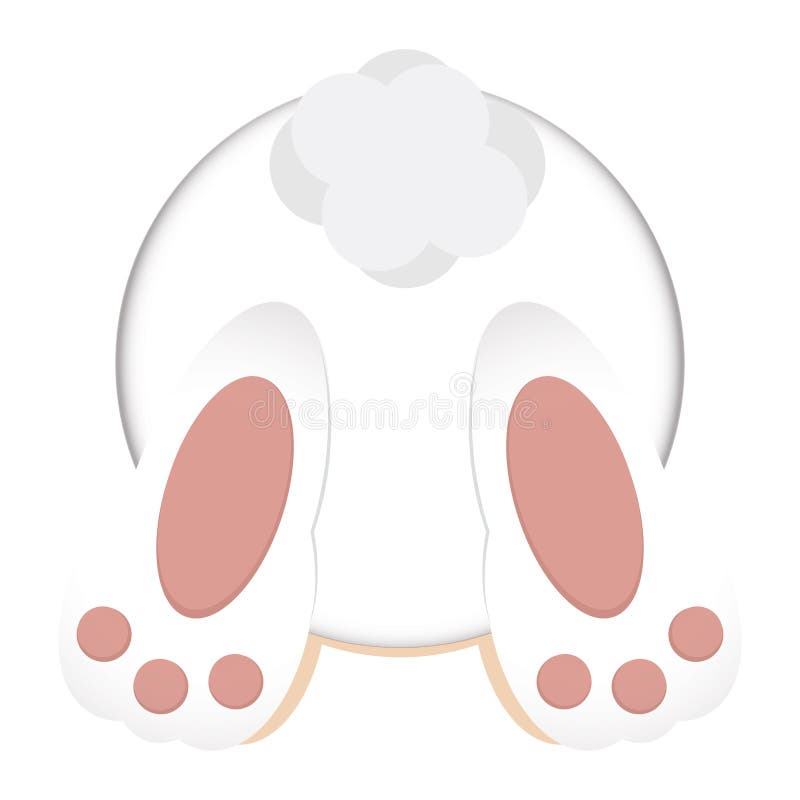 Isolated bunny rear view stock vector. Illustration of easter - 176822689 Isolated bunny rear view stock vector. Illustration of easter - 176822689