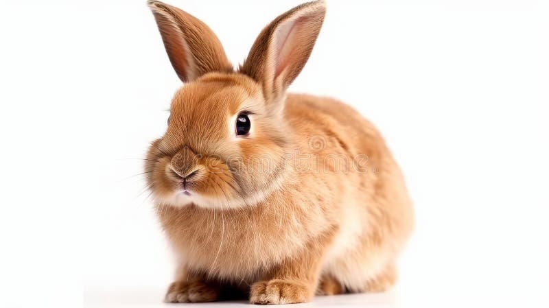 Isolated Bunny on White Background. Generative AI Stock Illustration ...