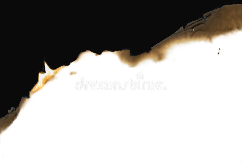 Isolated Burned Paper Pattern on White Background Stock Image - Image ...