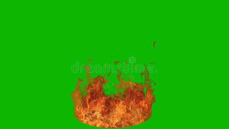 Isolated Burning Flame on Green Screen Stock Footage - Video of ...