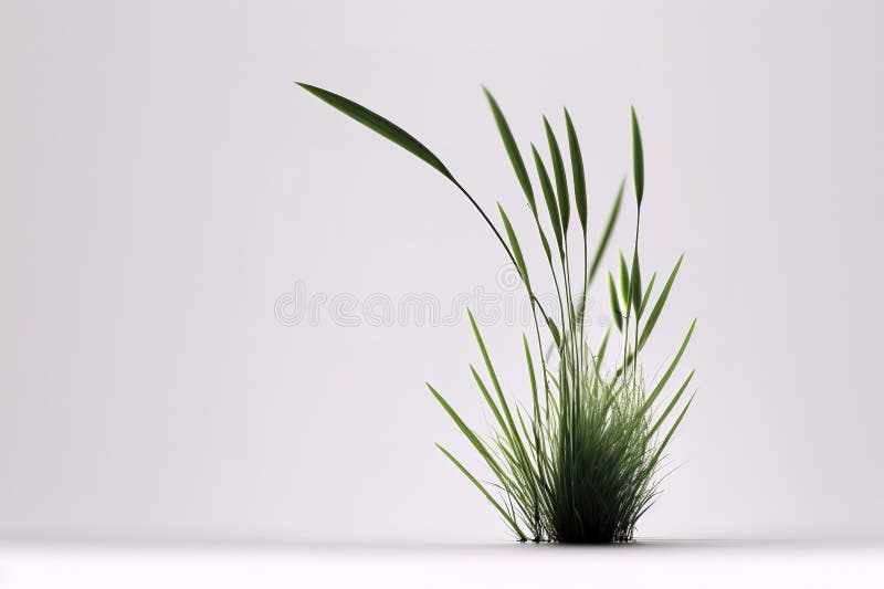Isolated Bush Plant Over White Background with Copy Space. Stock ...