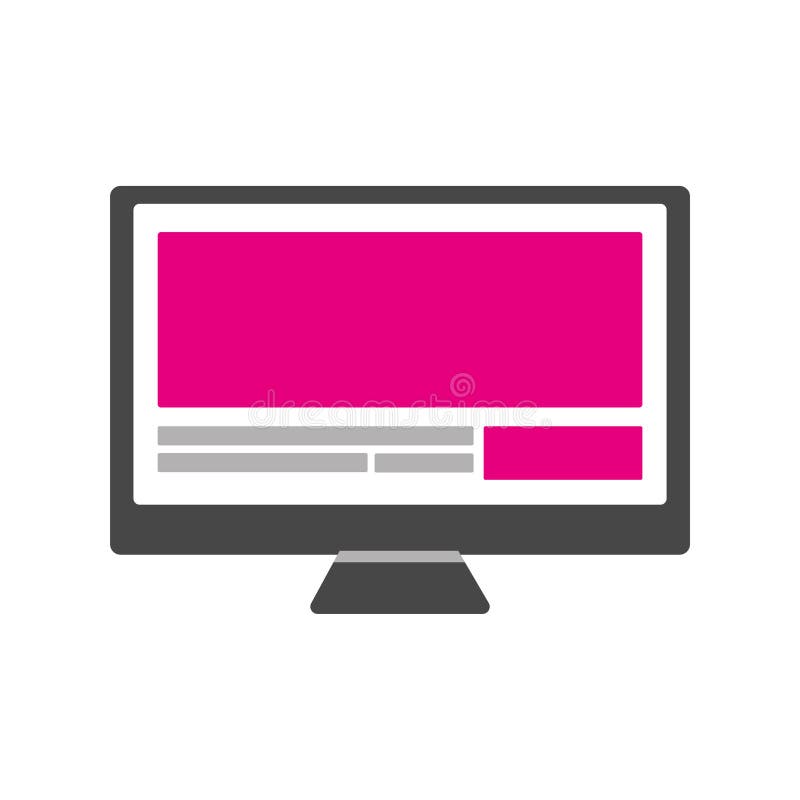 Isolated Business Computer Screen Icon Vector Stock Vector ...