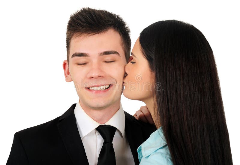 Isolated business couple stock image. Image of office - 55909505