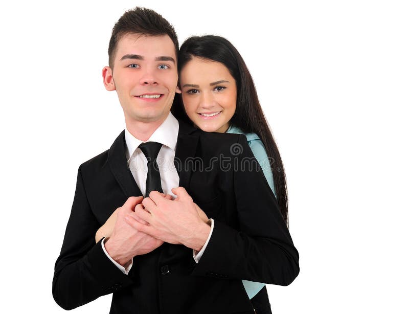 Isolated business couple stock photo. Image of partner - 55911924
