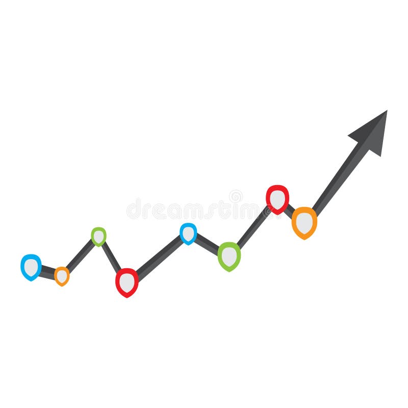 Isolated business graph stock vector. Illustration of design - 116676910