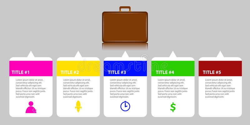 Business Infographic with a Briefcase Stock Vector - Illustration of ...