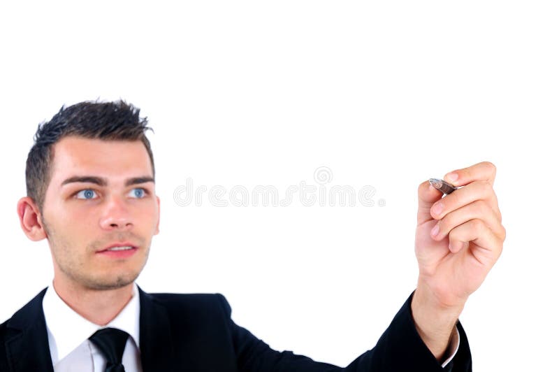 Isolated business woman stock photo. Image of folded - 26993904