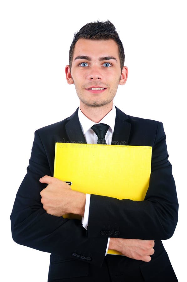 Isolated business man stock image. Image of person, finger - 26669473