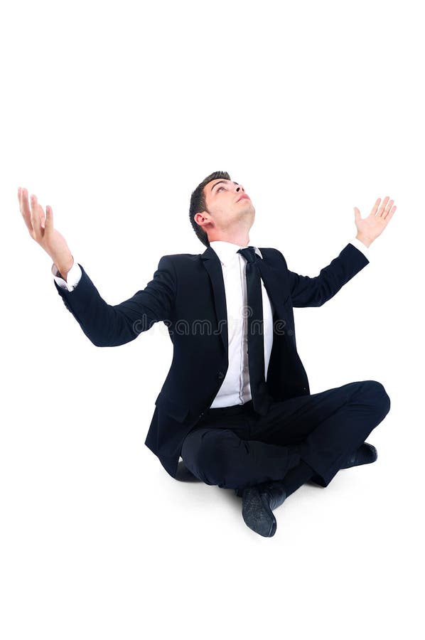 Isolated business man stock photo. Image of full, laugh - 26669536