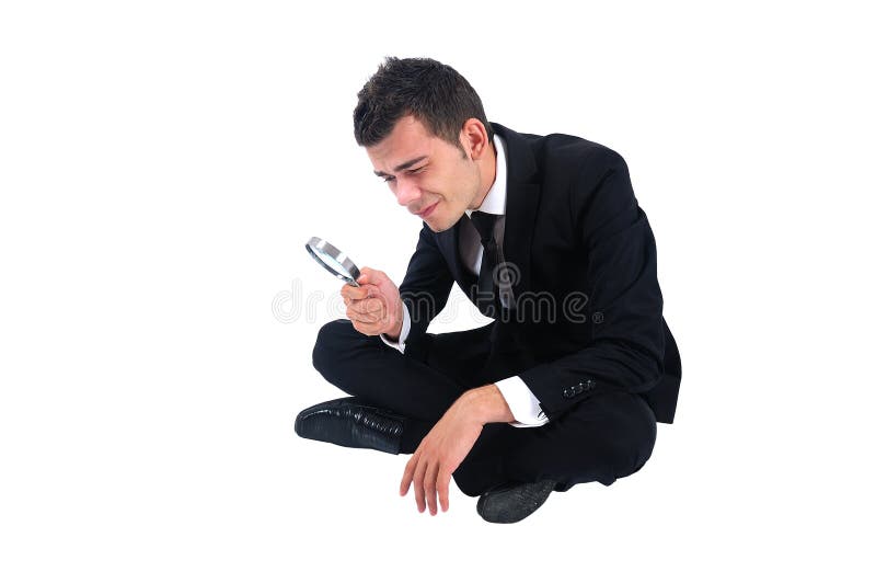 Isolated business man stock photo. Image of looking, copy - 26669618