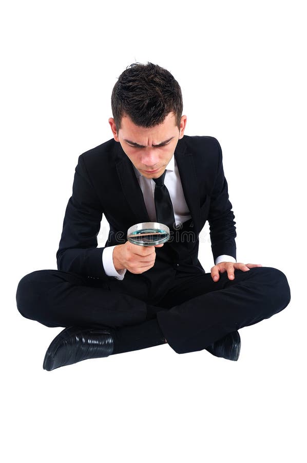 Isolated business man stock image. Image of look, macro - 26669619