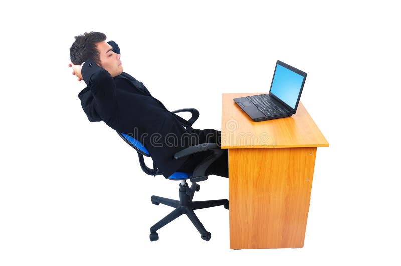 Isolated business man stock photo. Image of desktop, manager - 26669756
