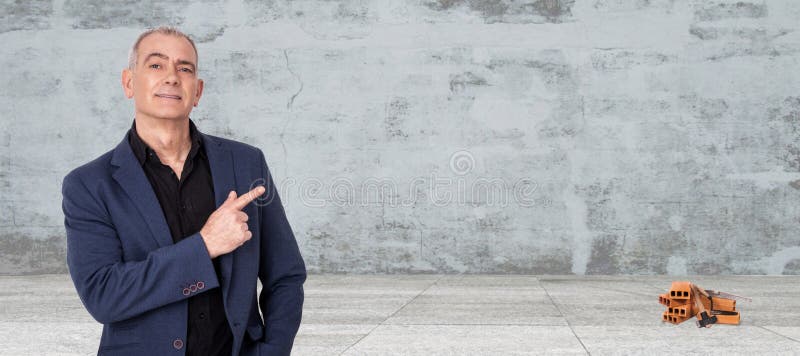 Business Man with Construction Objects Stock Photo - Image of ...