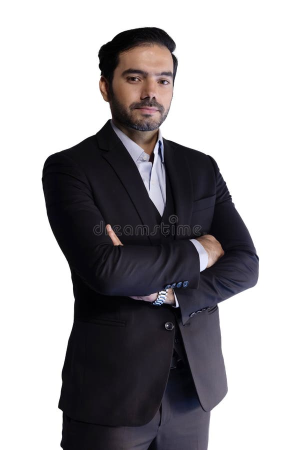 Business Man with Crossed Arms Pose Stock Photo - Image of leader ...