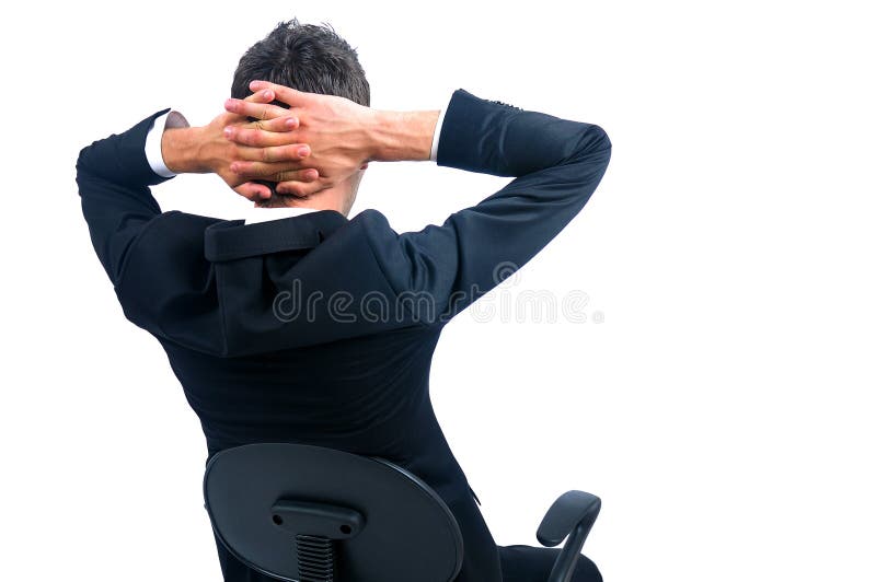 Isolated business man stock photo. Image of leisure, black - 42528746