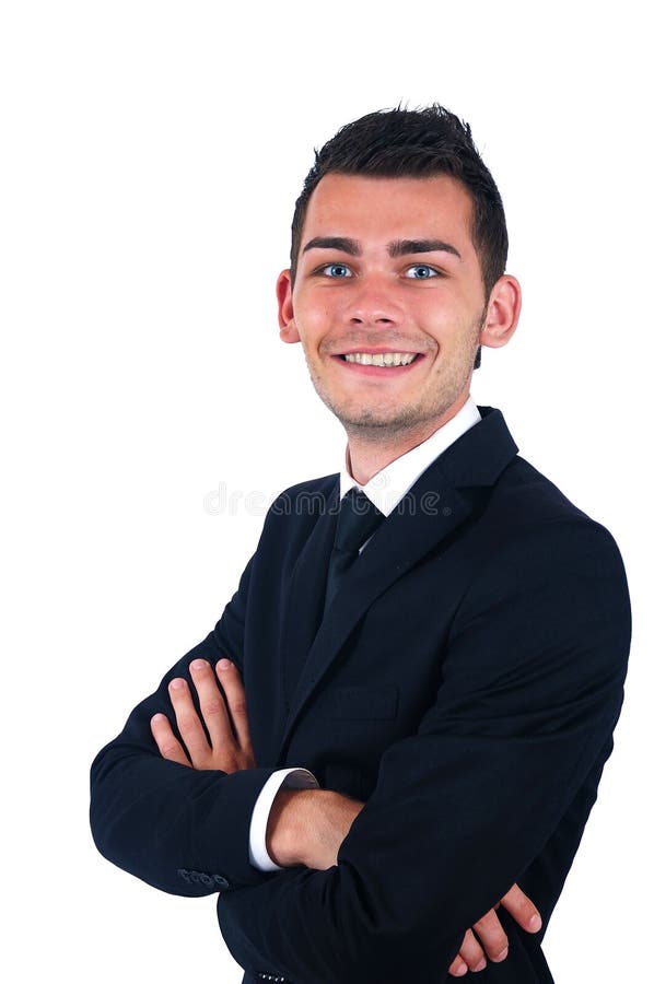 Isolated business man stock image. Image of closeup, enjoying - 42528705