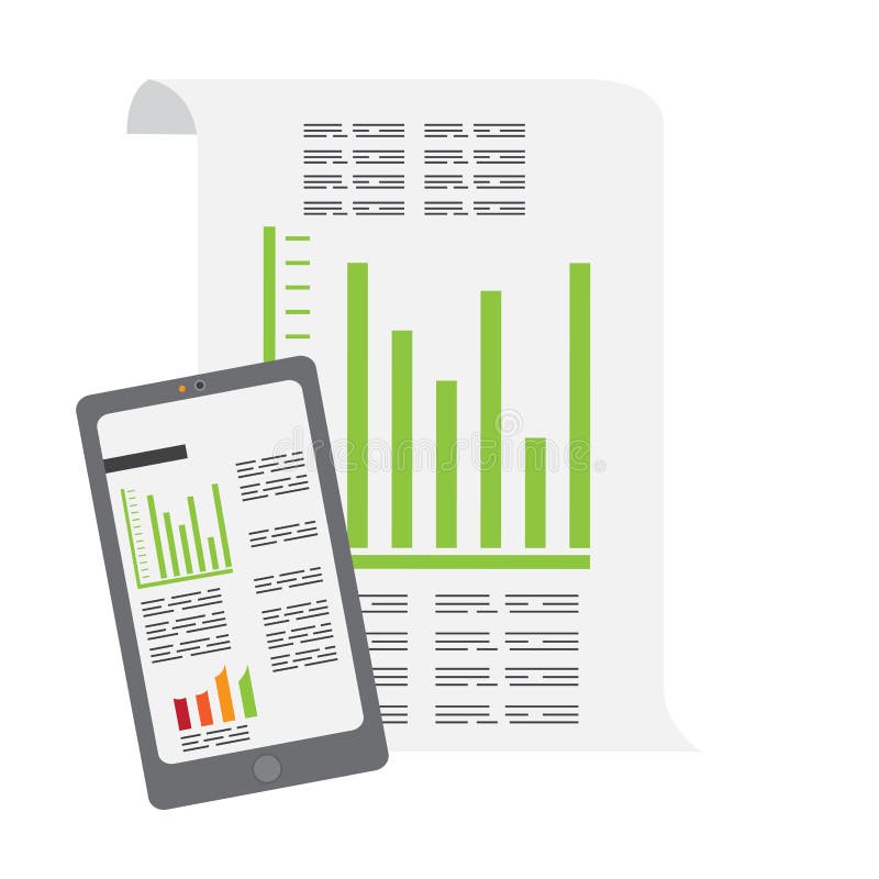 Isolated Business Reports Image Stock Vector - Illustration of report ...