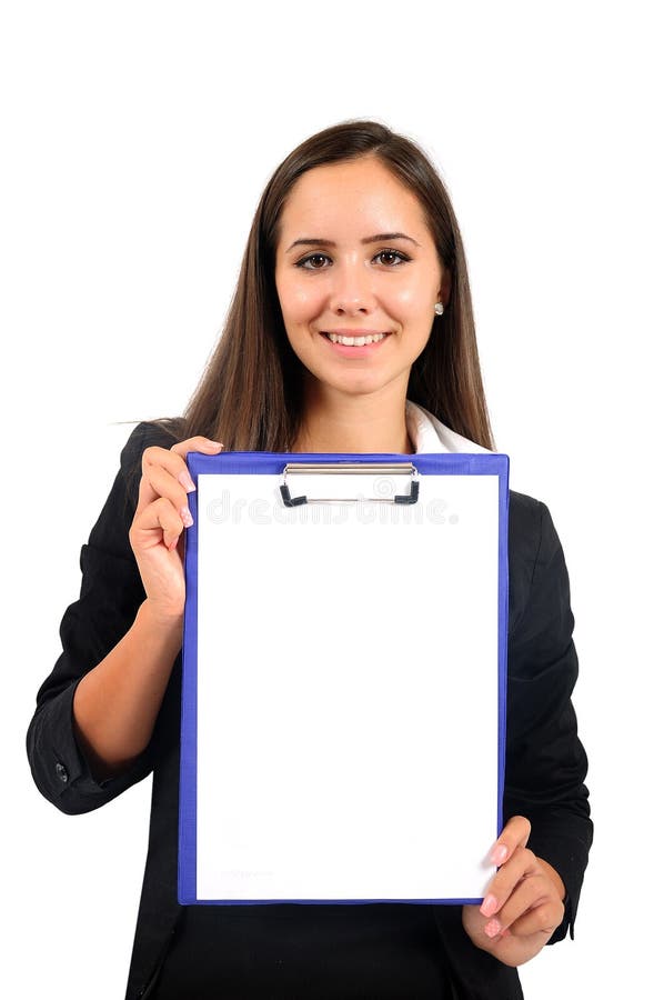 Isolated business woman stock image. Image of hand, empty - 26994287