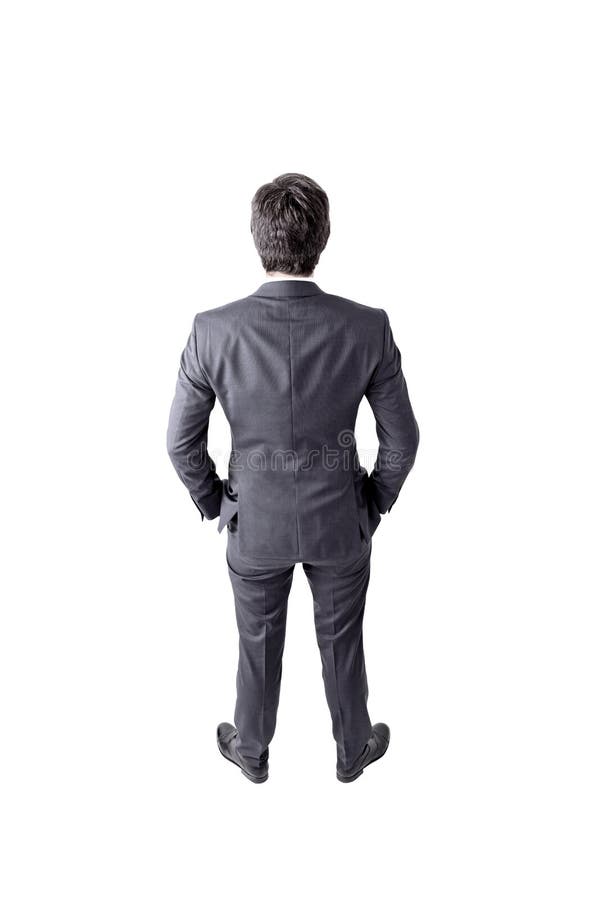 Isolated Businessman Rear View Stock Photo - Image of male, body: 71434524