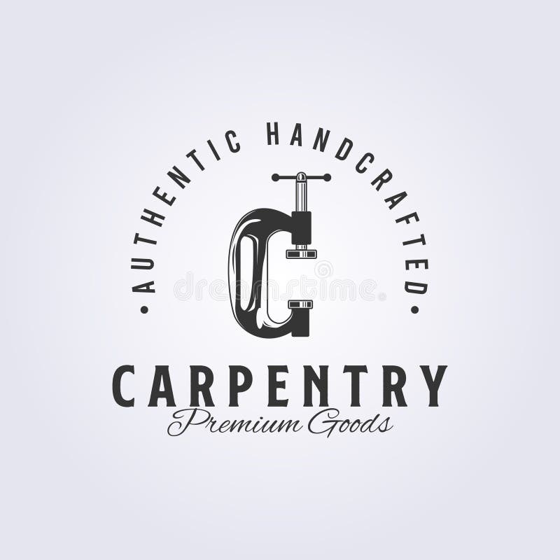Isolated C-clamp Logo, Vintage Carpenter Vector Illustration Design ...