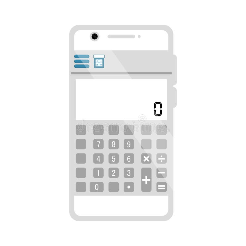 Isolated Calculator Mobile App Stock Vector - Illustration of display ...