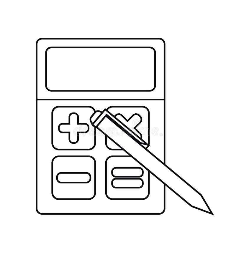 Isolated Calculator Tool Design Stock Illustration - Illustration of ...