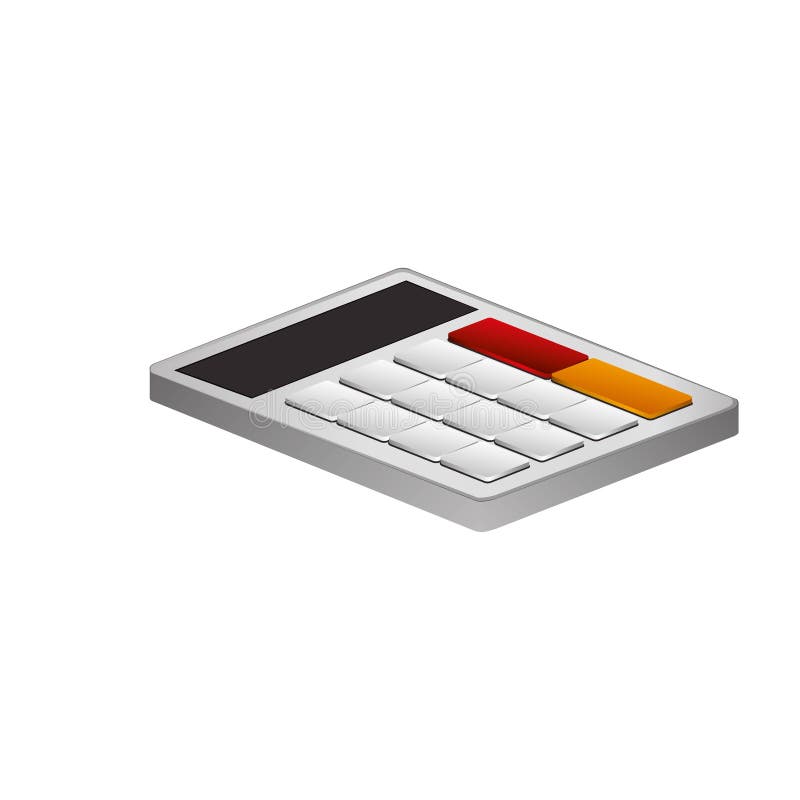 Isolated Calculator Tool Design Stock Illustration - Illustration of ...