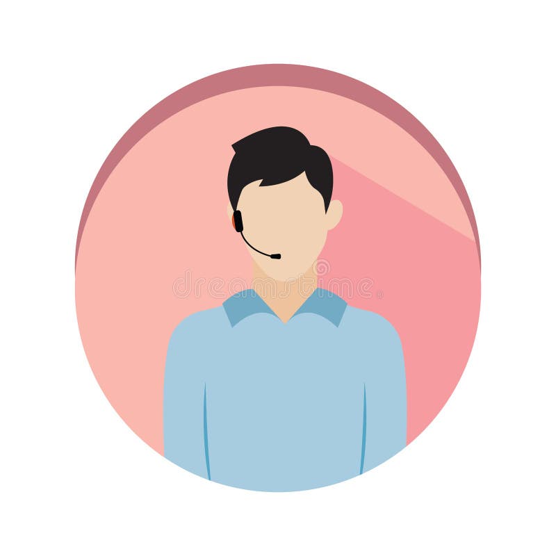 Call Center Agent Icon stock illustration. Illustration of call - 1862143