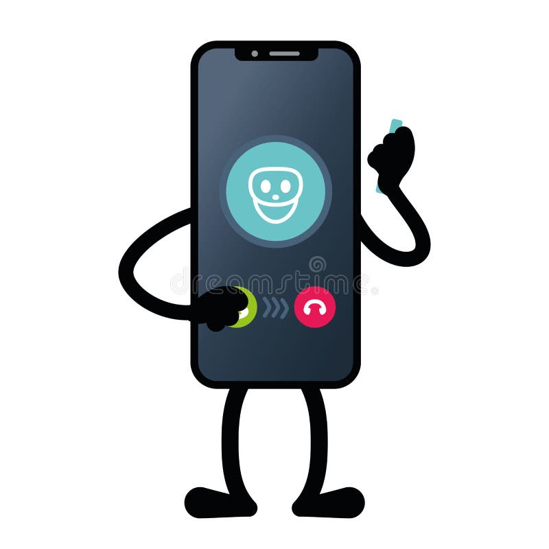 Isolated Call Receive Smartphone Stock Vector - Illustration of person ...