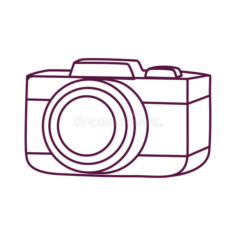 Isolated Camera Draw Beach Vector Illustration Stock Vector ...