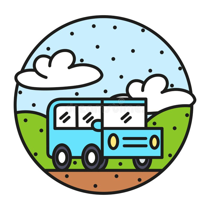 Isolated Camping Trip Icon on a Sticker Stock Vector - Illustration of ...