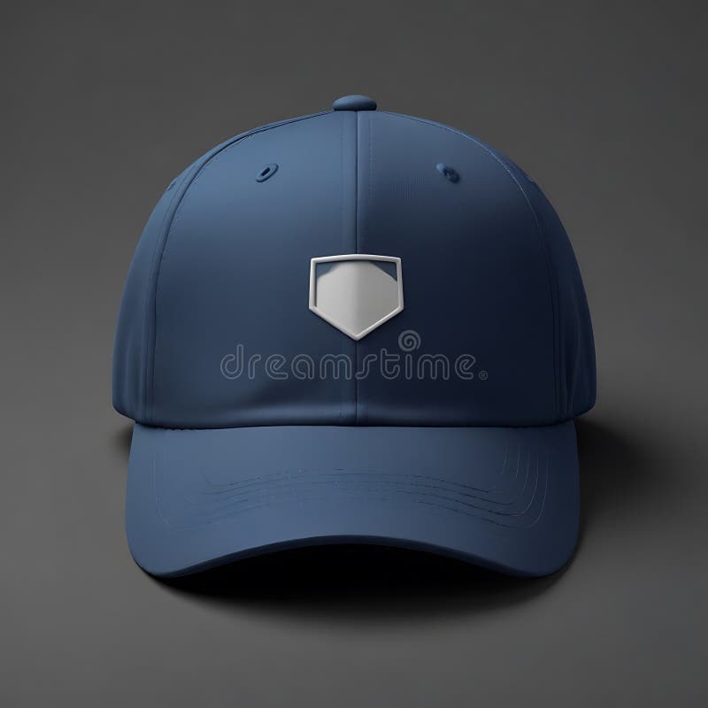 Blue Cap Mockup Gradient Background Stock Illustration - Illustration ...