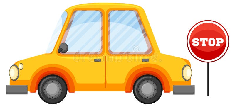 Isolated Car in Cartoon Style Stock Vector - Illustration of object ...