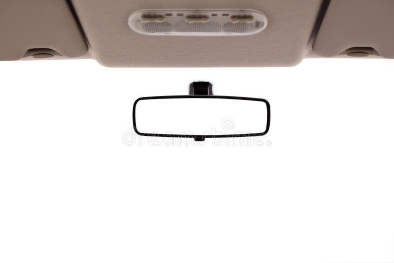 Blank Rear View Mirror with a Clipping Path. Empty Space for Design ...