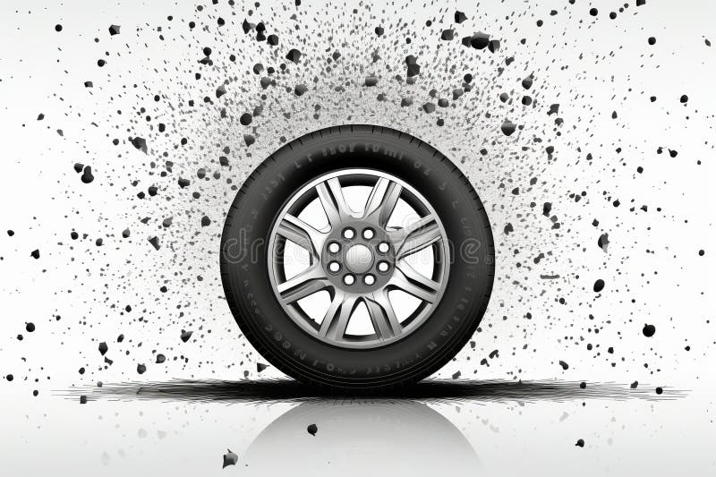 Car Wheel on White Background a Clear View of an Automotive Component ...