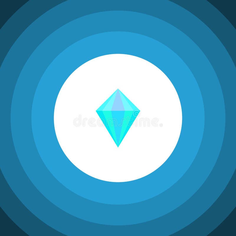 Isolated Carat Flat Icon. Gemstone Vector Element Can Be Used for Carat ...