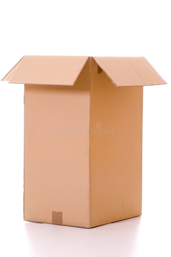 Empty Cardboard Box, Inside View. View from Above Stock Image - Image ...