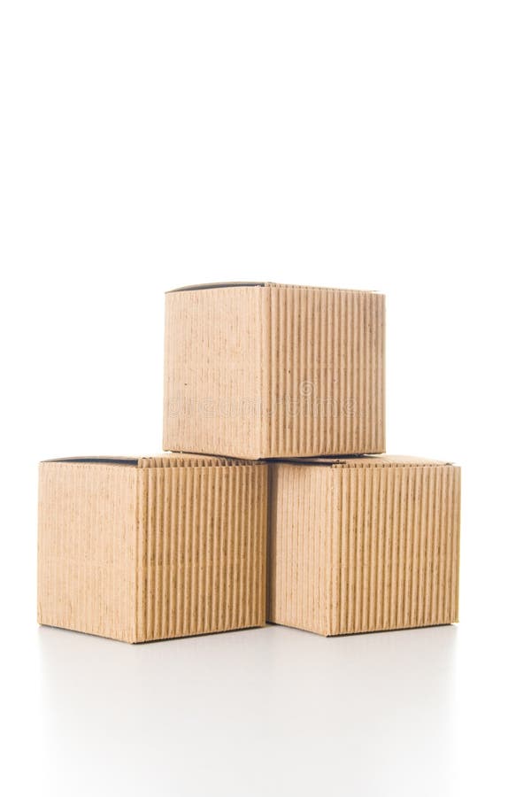 Isolated cardboard boxes stock image. Image of pack, isolated - 15600817
