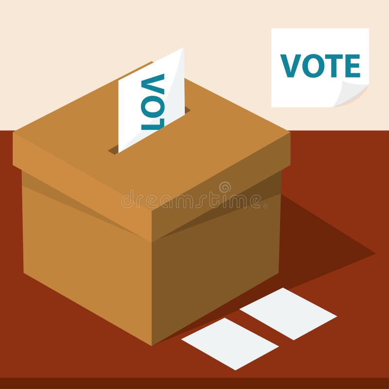 Isolated Carton Box for Election Votes Vector Stock Vector ...