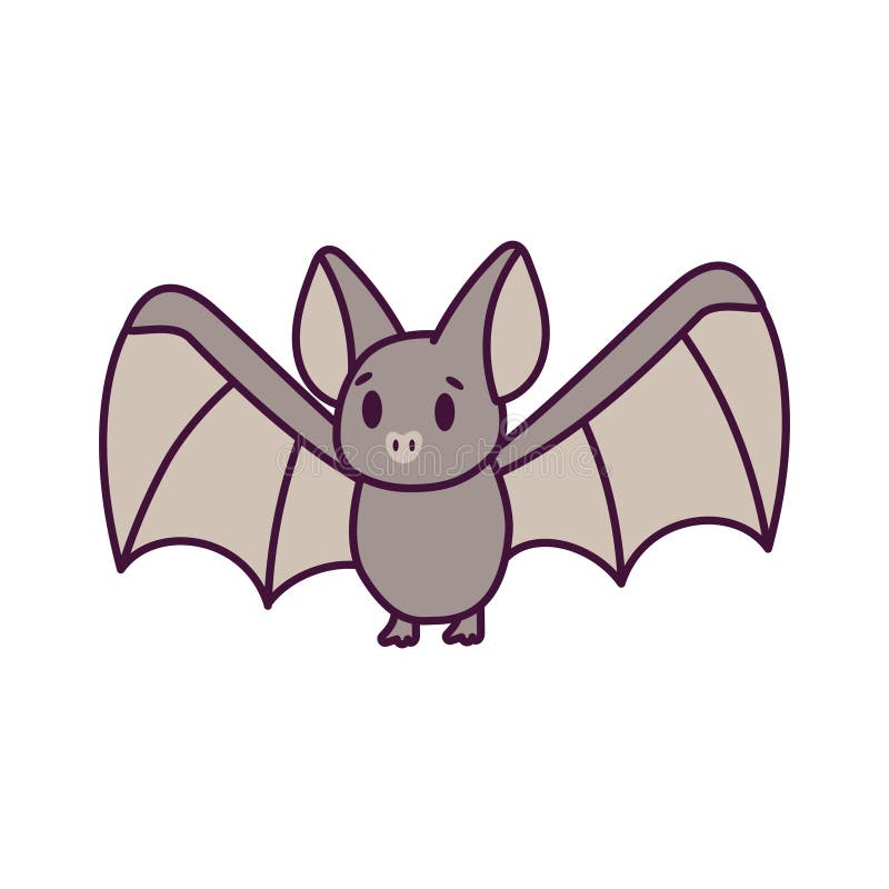Isolated cartoon of a bat stock vector. Illustration of vector - 203147627