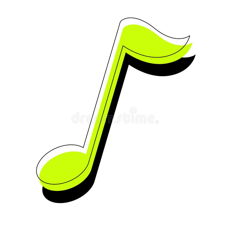 Isolated Cartoon Musical Note Stock Vector - Illustration of clef ...